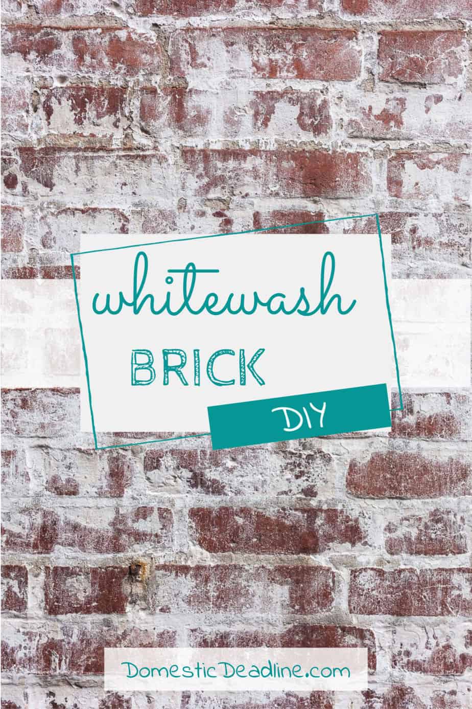 Farmhouse Inspired Whitewash Brick Fireplace Wall