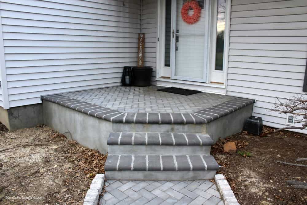 A New Front Porch - Improving Curb Appeal - Herringbone Brick