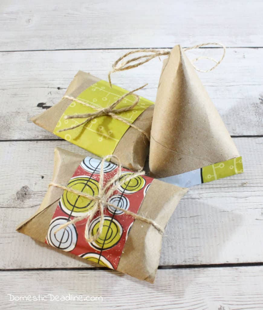 DIY Gift Wrapping from Toilet Paper Tubes!