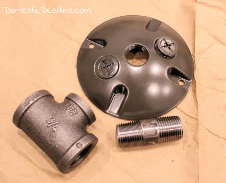 DIY Industrial Pipe Light Fixture Farmhouse Bathroom