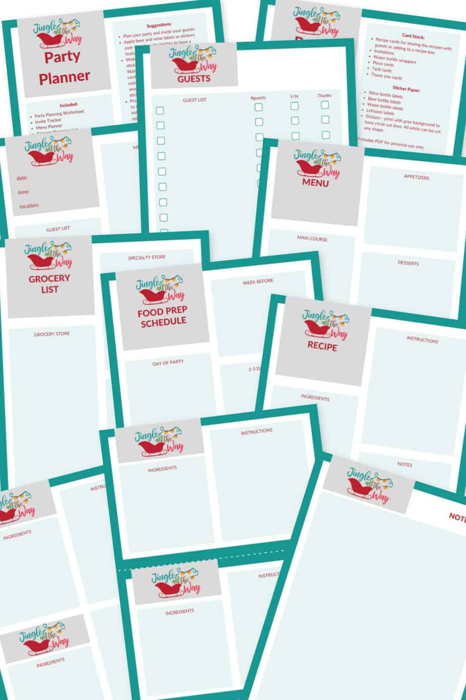Christmas Party Planner Printable Binder and More