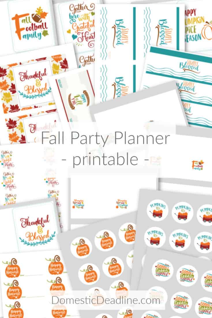 Thanksgiving Meal Planning and Fall Party Planner