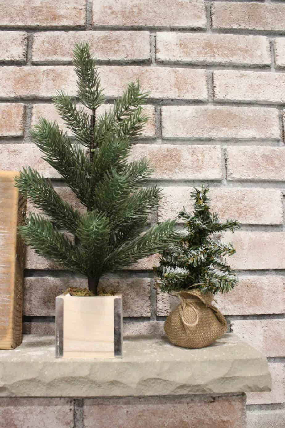 DIY Mini Burlap Wrapped Trees