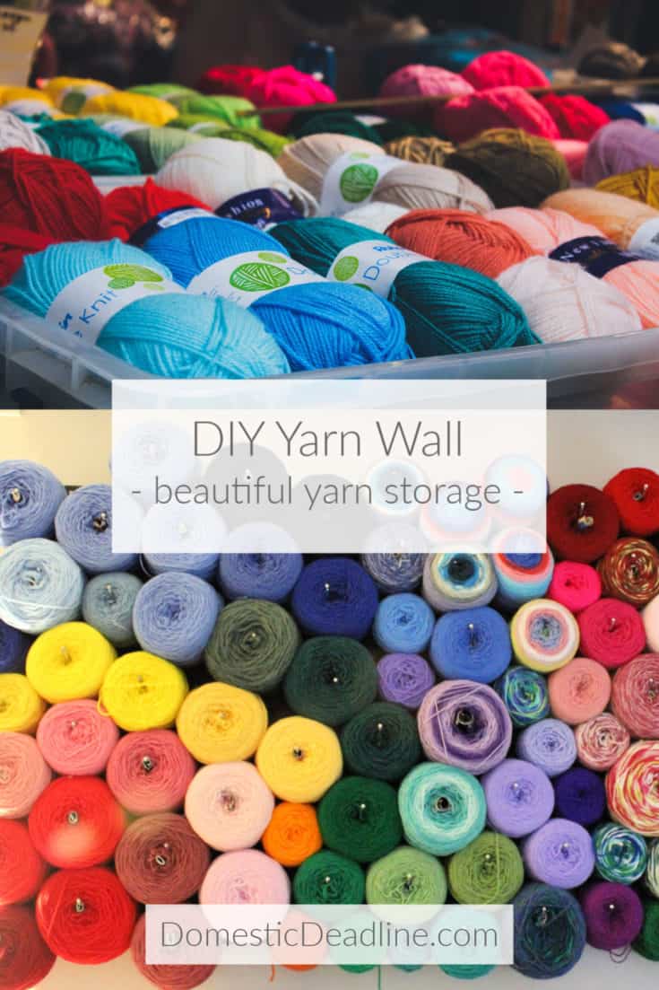 DIY Yarn Wall Beautiful Yarn Storage