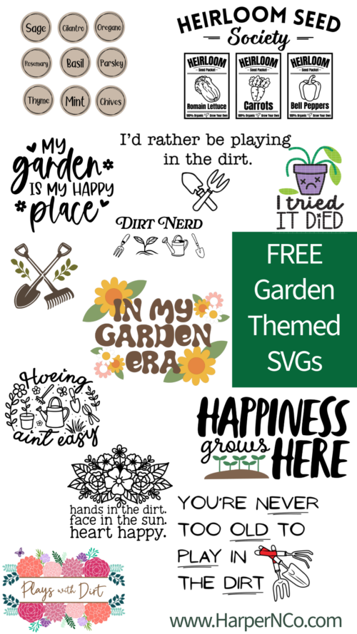 Free Gardening SVG Files In My Gardening Era Design